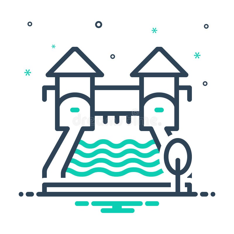 Mix Icon for Recreation Zone, Hotel and Swimming Stock Vector ...