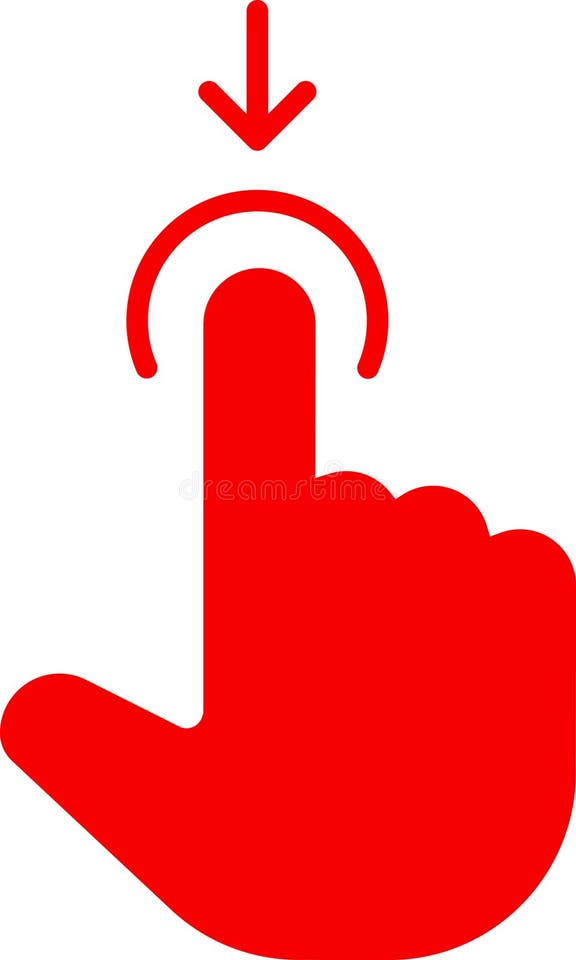 Icon Red Arrow Direction Down on a White Background Vector Illustration ...