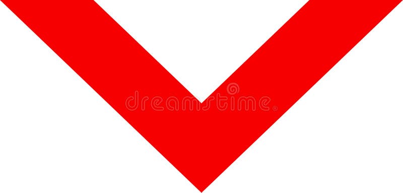 Icon Red Arrow Direction Down on a White Background Vector Illustration ...