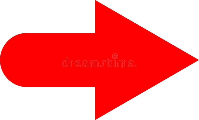 Icon Red Arrow Direction Vector on a White Background Stock Vector ...