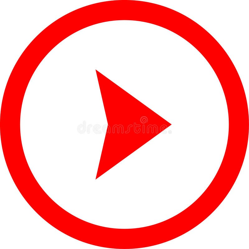 Icon Red Arrow Direction Vector on a White Background Stock Vector ...