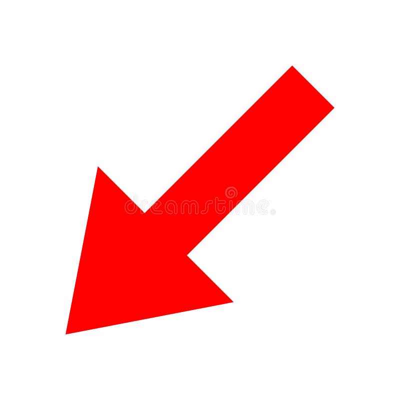 Icon Red Arrow Direction on a White Background Stock Vector ...