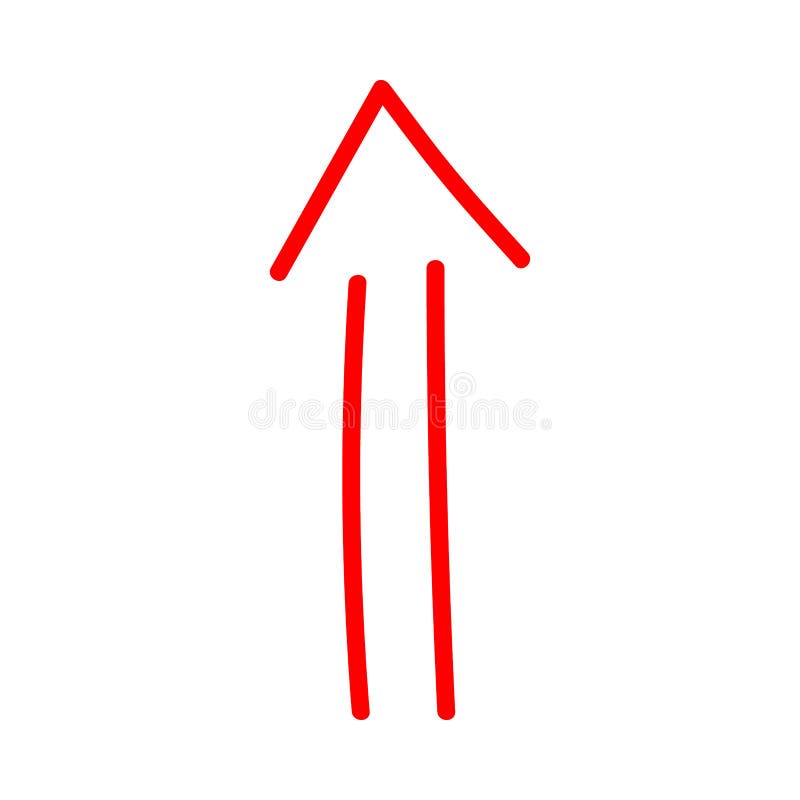 Icon Red Arrow Direction on a White Background Stock Vector ...