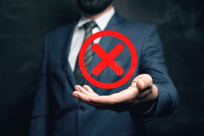 Icon Red Cross Like Cancellation Stock Photo - Image of element, cancel ...