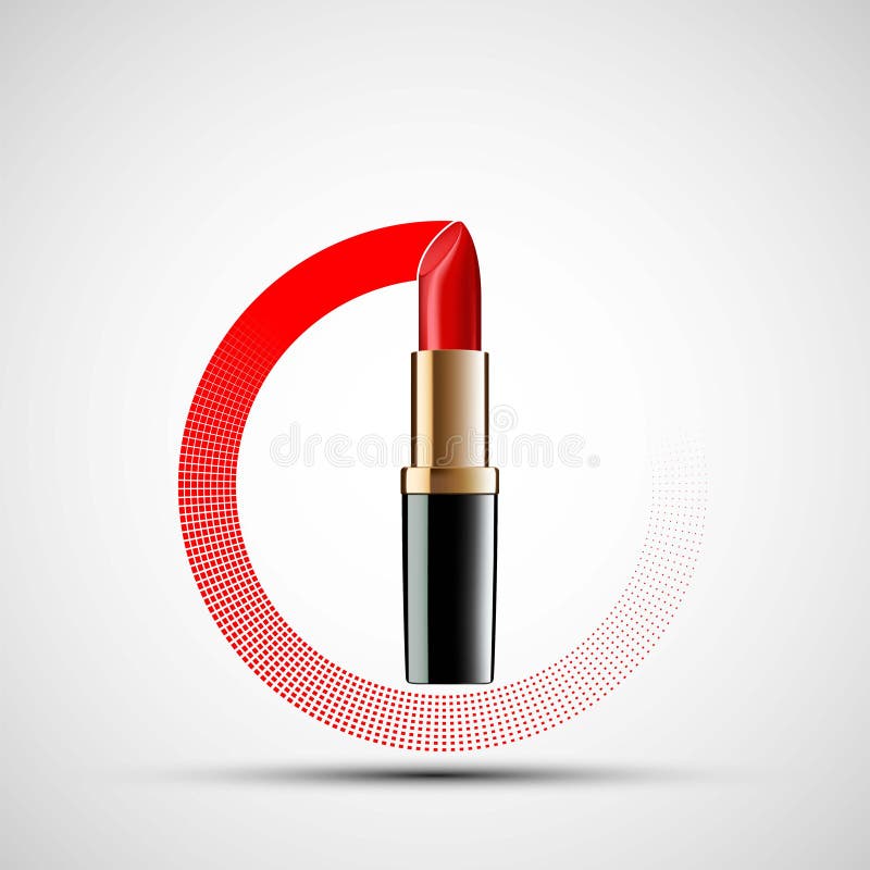 Icon red lipstick stock vector. Illustration of fashion - 110935782