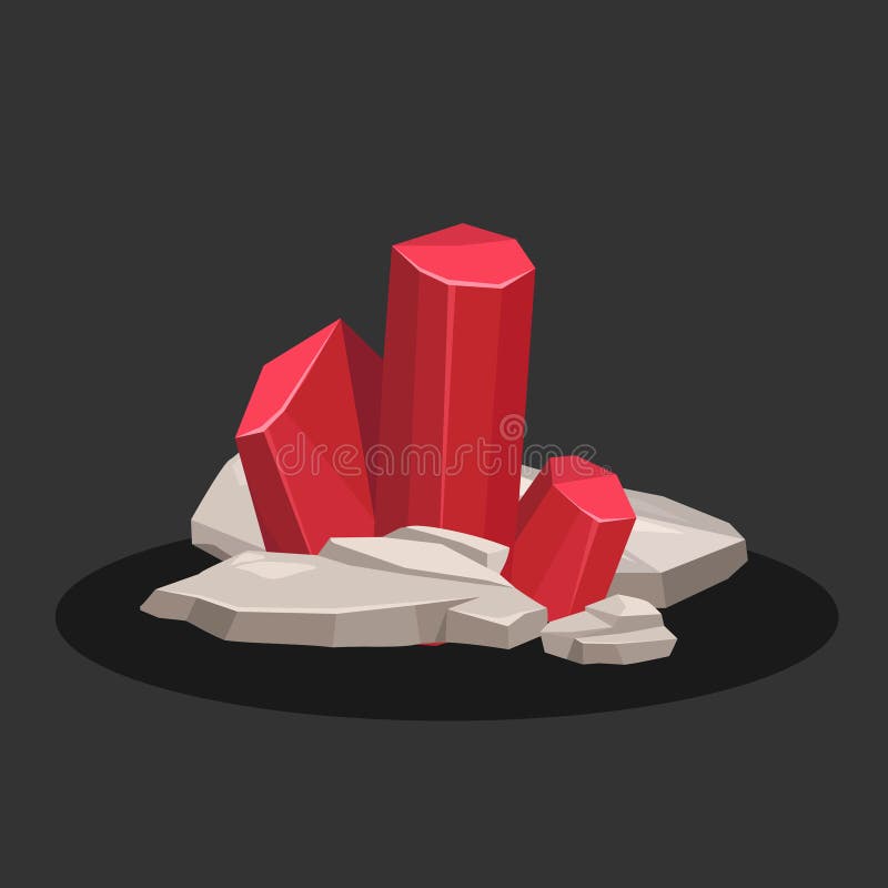 Icon of Ruby Crystal. Vector Illustration. Banner. Stock Vector ...