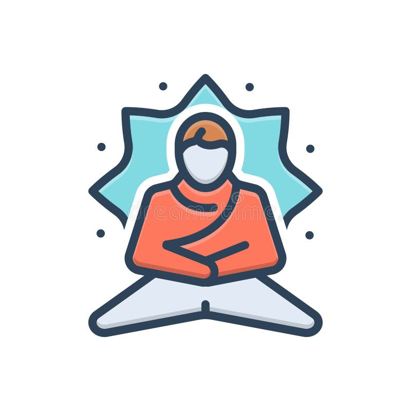 Color Illustration Icon for Reduce Stress, Reduce and Peaceful Stock ...