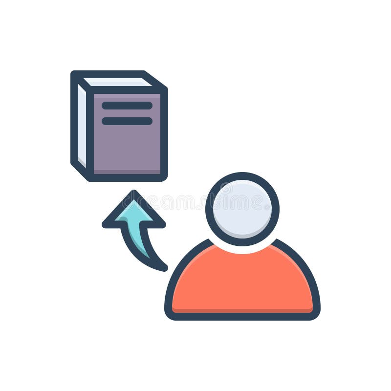 Color Illustration Icon for Referenced, Context and Instructions Stock ...