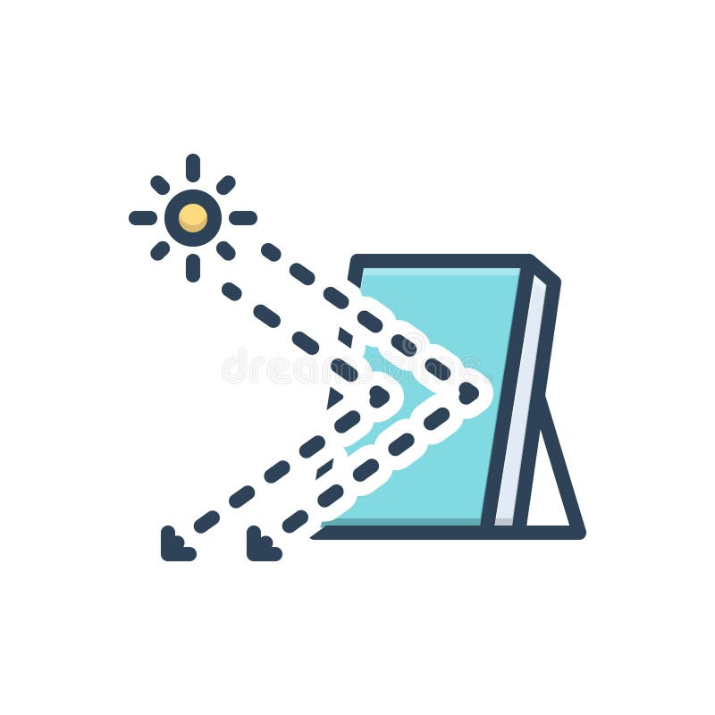Color Illustration Icon for Reflect, Ray and Reflection Stock Vector ...