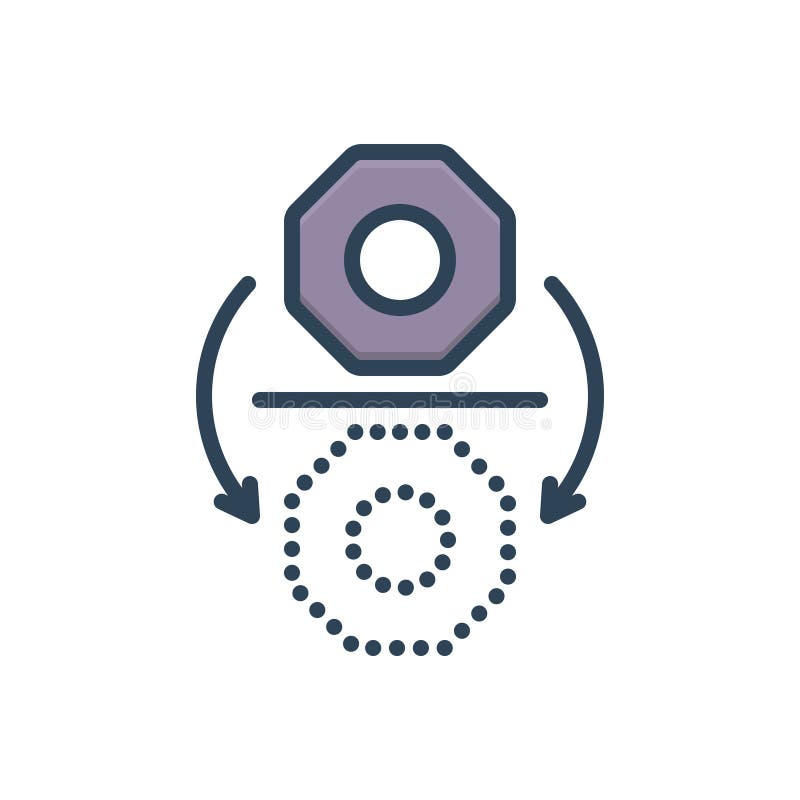 Color Illustration Icon for Reflect, Throw Back and Person Stock ...