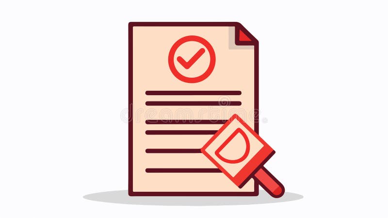 Professional Rejection Document Icon for Assessments and Reports Stock ...
