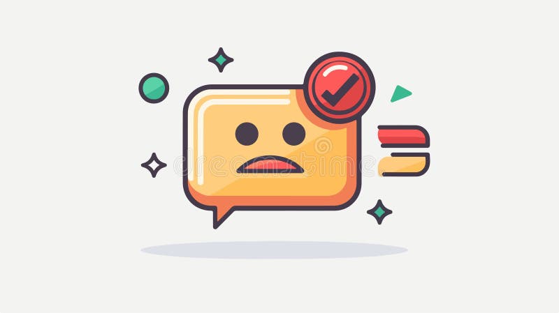 Professional Fail Message Icon for Communication Concepts Stock Vector ...