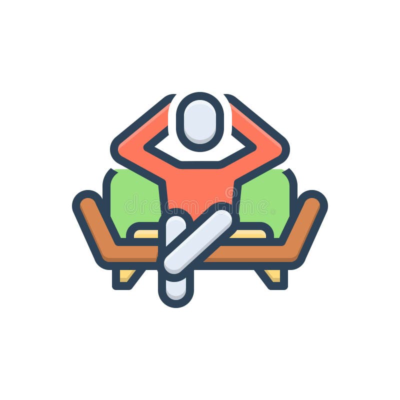 Color Illustration Icon for Relief, Repose and Calmness Stock Vector ...