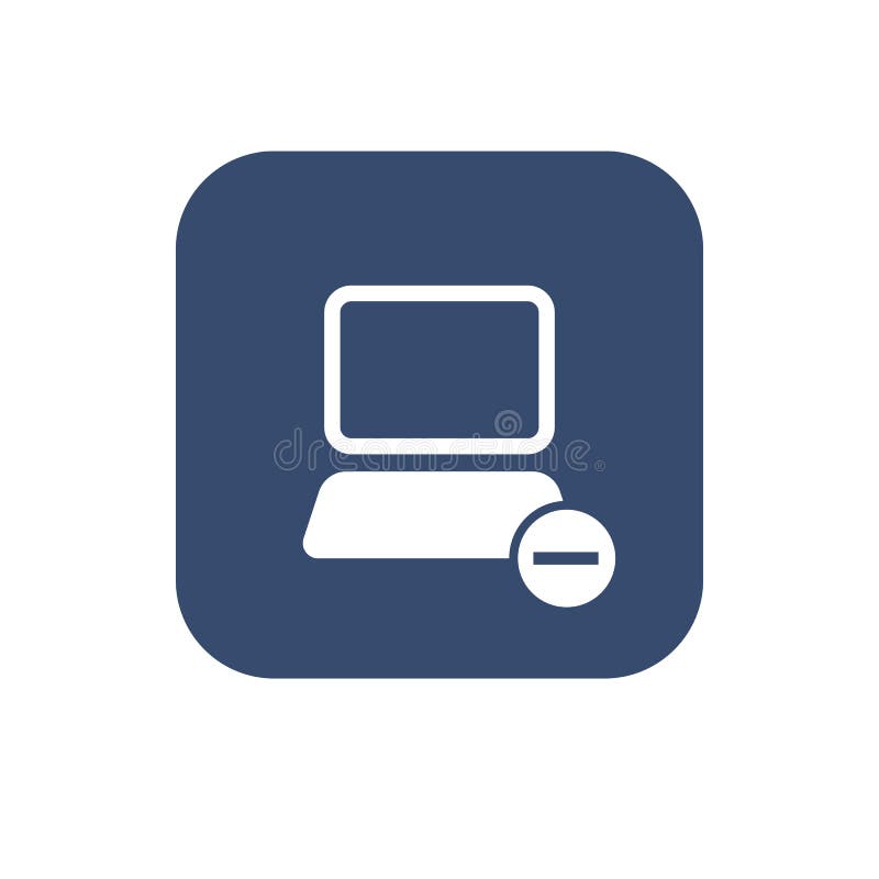 Icon remove computer stock vector. Illustration of plus - 101354048