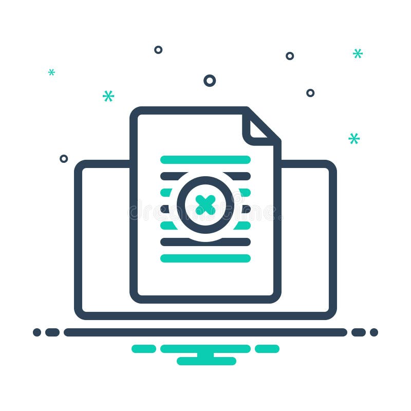 Mix Icon for Removed, Deflected and Shelved Stock Vector - Illustration ...