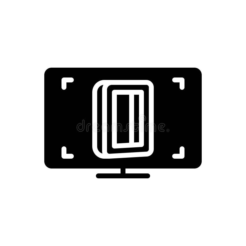 Black Solid Icon for Render, Provide and Display Stock Vector ...