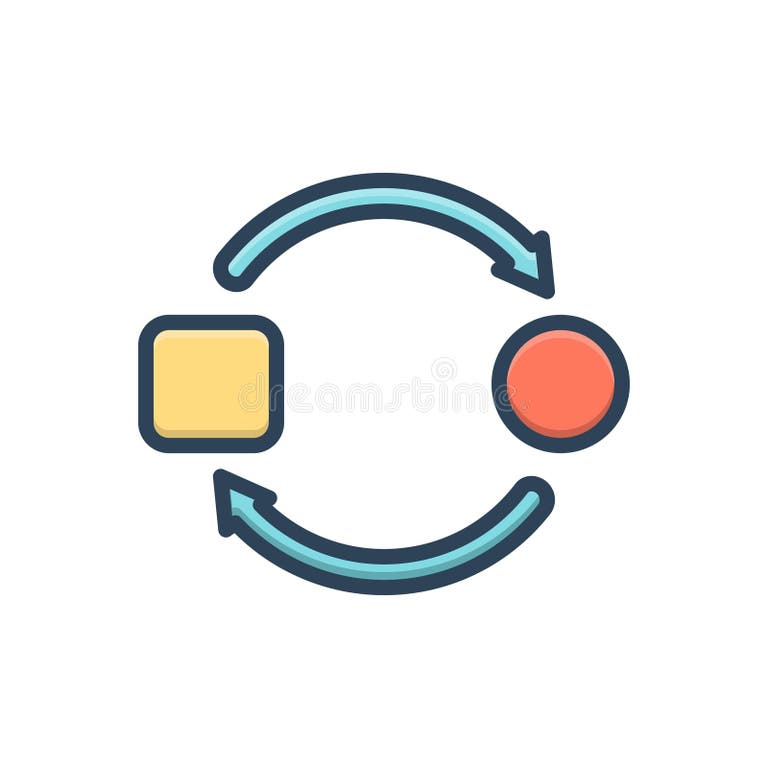 Color Illustration Icon for Replacing Exchange and Reverse Stock Vector ...