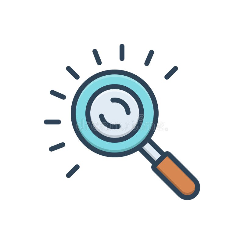 Color Illustration Icon for Represent, Search and Explorer Stock ...
