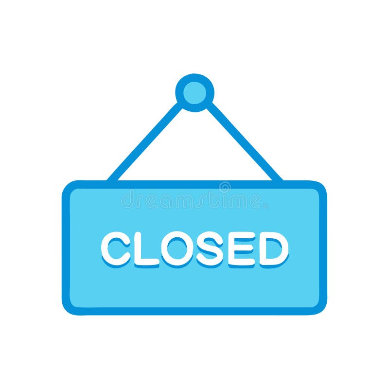 Closed Sign Design Icon for Business Stock Illustration - Illustration ...