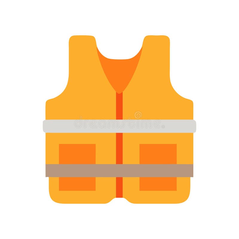 Construction Vest Design Icon for Worker Safety Stock Illustration ...