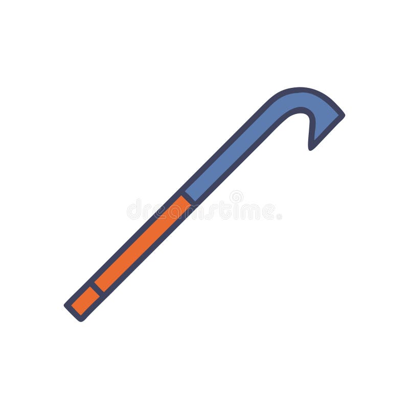 Crowbar Design Icon for Heavy Lifting Stock Illustration - Illustration ...