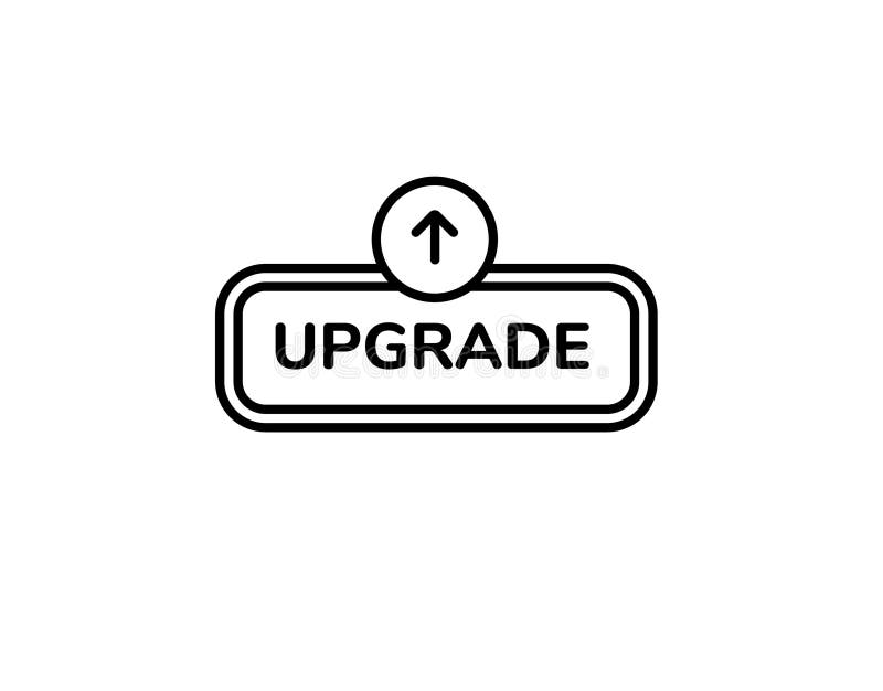 Icon Representation of Upgrade Concept with Up Arrow and Text Centered ...