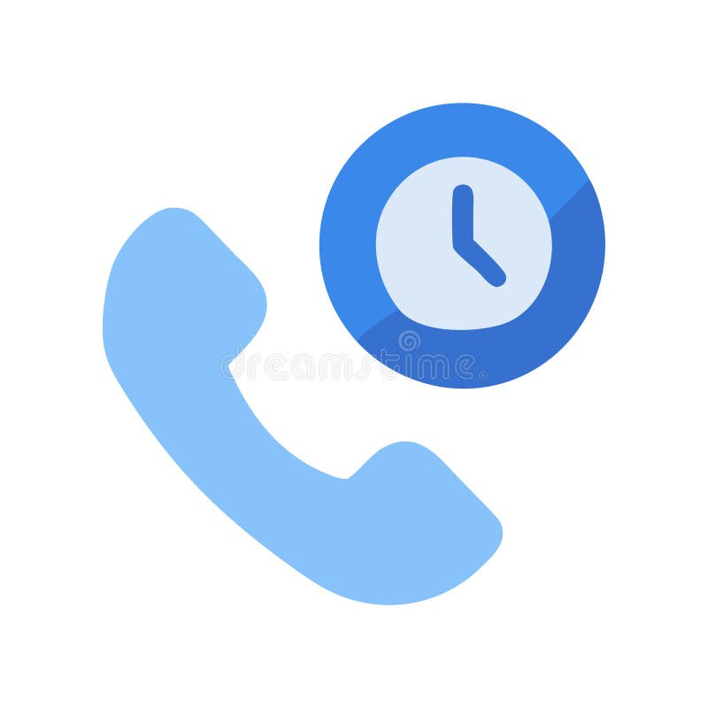 Call Duration Icon, Call Waiting, Time. Vector Stock Illustration ...