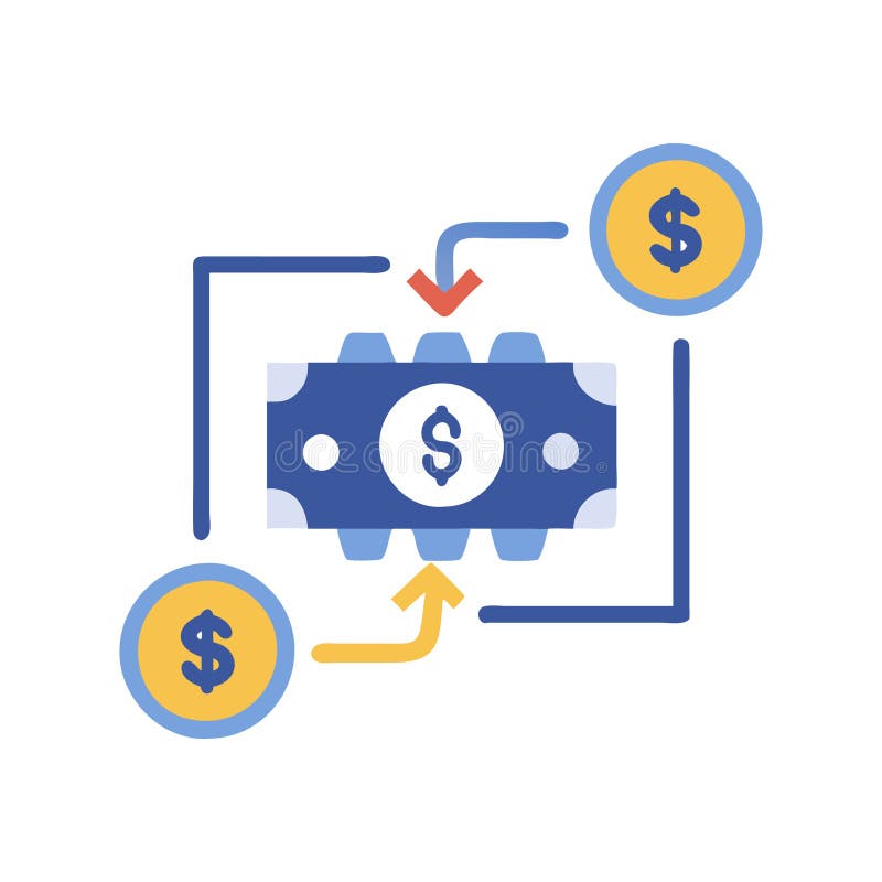 Cash Flow. Idea of Financial. Banknotes Fly Away. Vector Stock ...