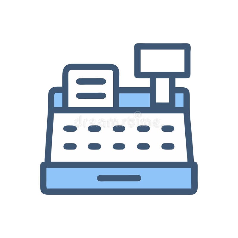 Cash Register Icon stock vector. Illustration of efficiency - 352797129