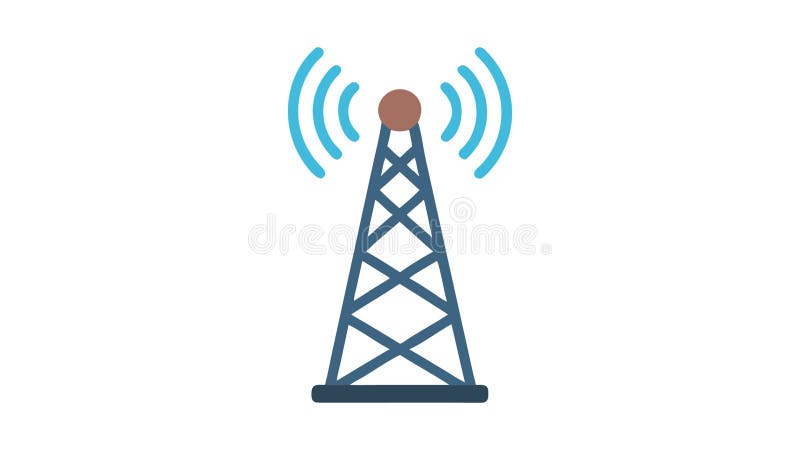 Icon Representing Cell Towers for Signals Stock Video - Video of tower ...