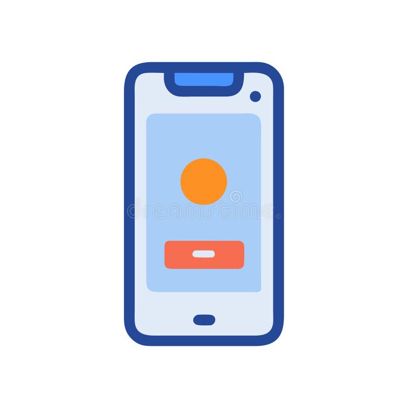 Icon Representing Cellphones with Text Messaging Stock Illustration ...
