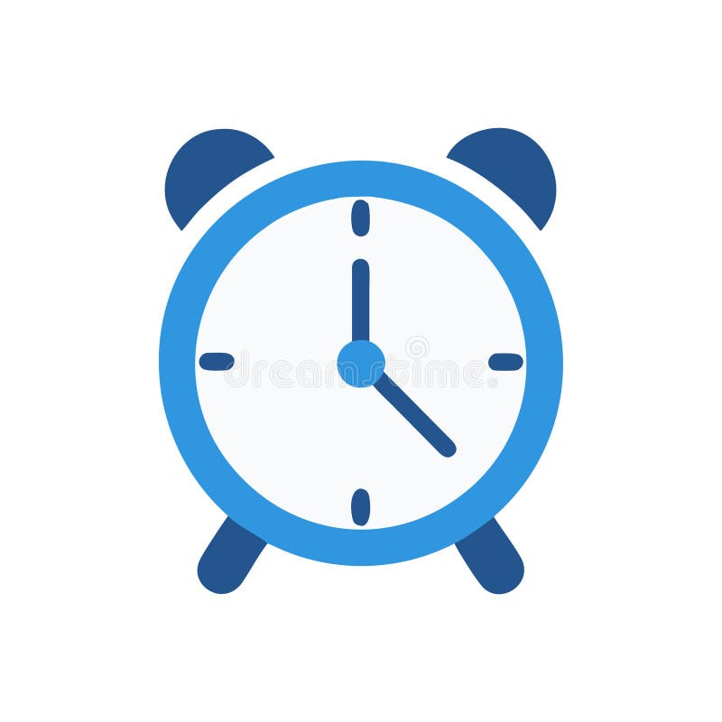 Clock Alarm Icon for Time Management Stock Illustration - Illustration ...