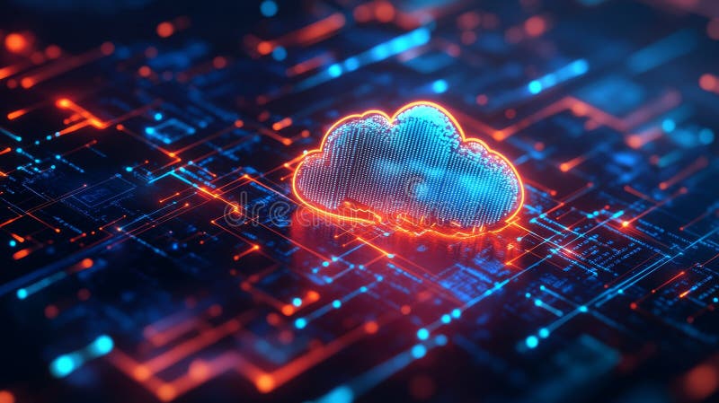 Icon Representing Cloud-based Server Communication within Hosting ...