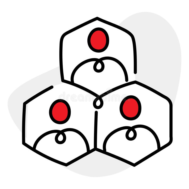 An Icon Representing a Community of Three Interconnected Individuals ...