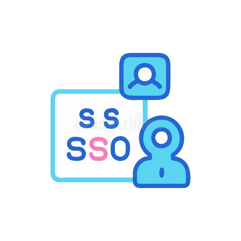 Comprehensive SSO Icon stock illustration. Illustration of vector ...