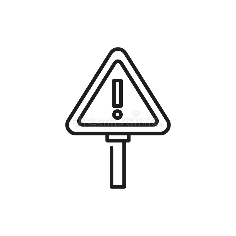 Icon Representing a Construction Hazard Warning Sign Aimed To ...