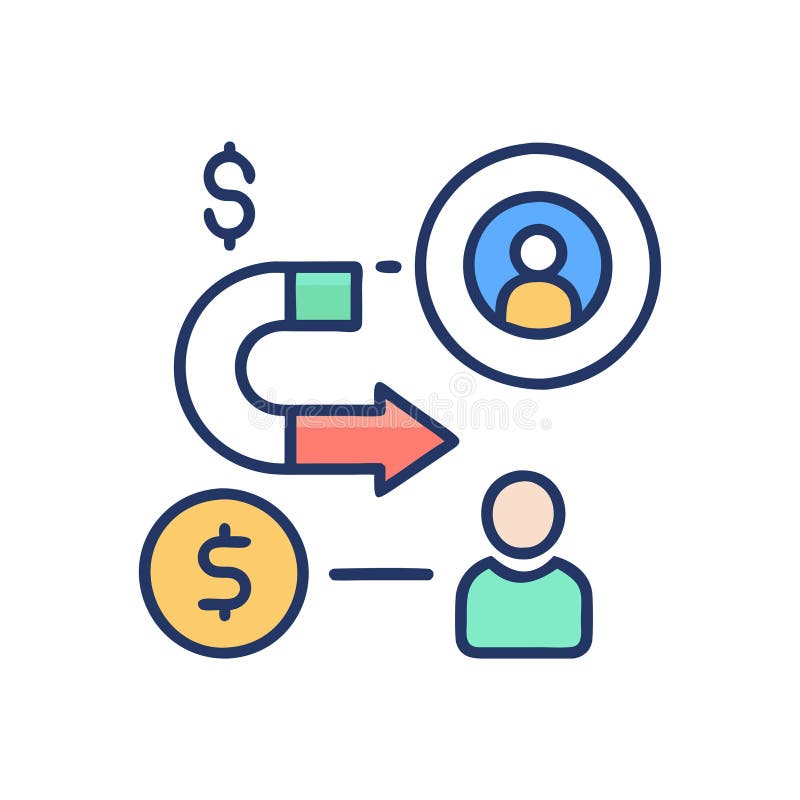 Customer Acquisition Cost Icon Stock Vector - Illustration of ...