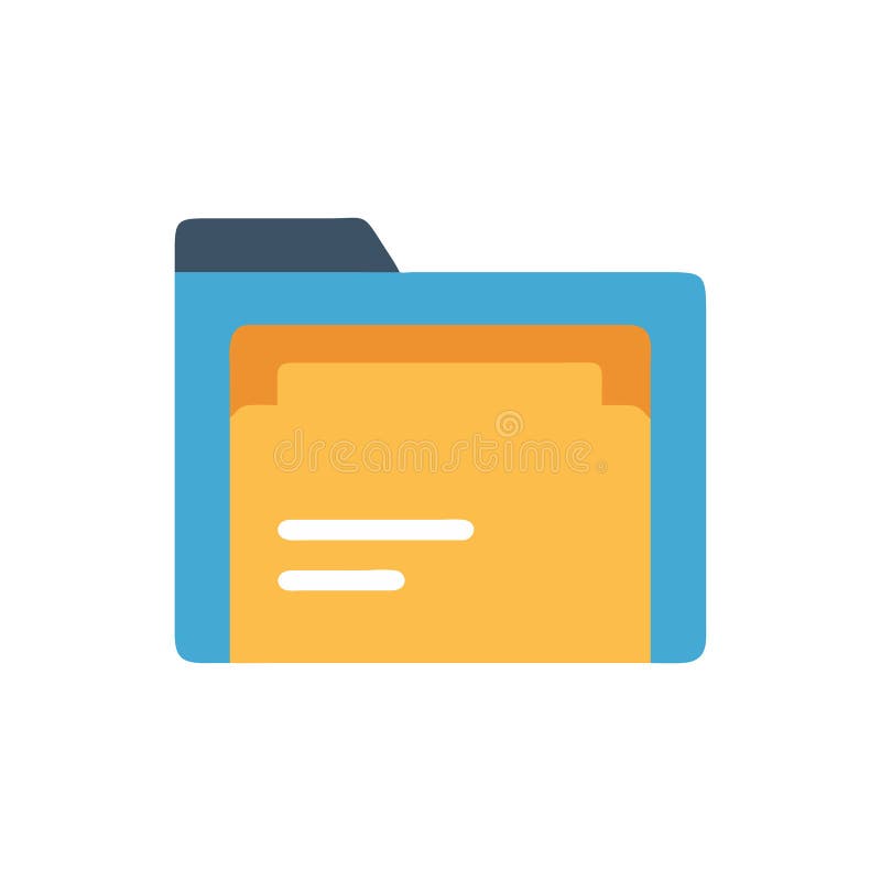 Data Folder Icon for Organization Stock Illustration - Illustration of ...