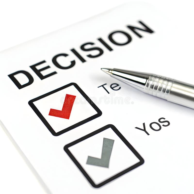 Decision Icon Isolated on White Background Stock Illustration ...