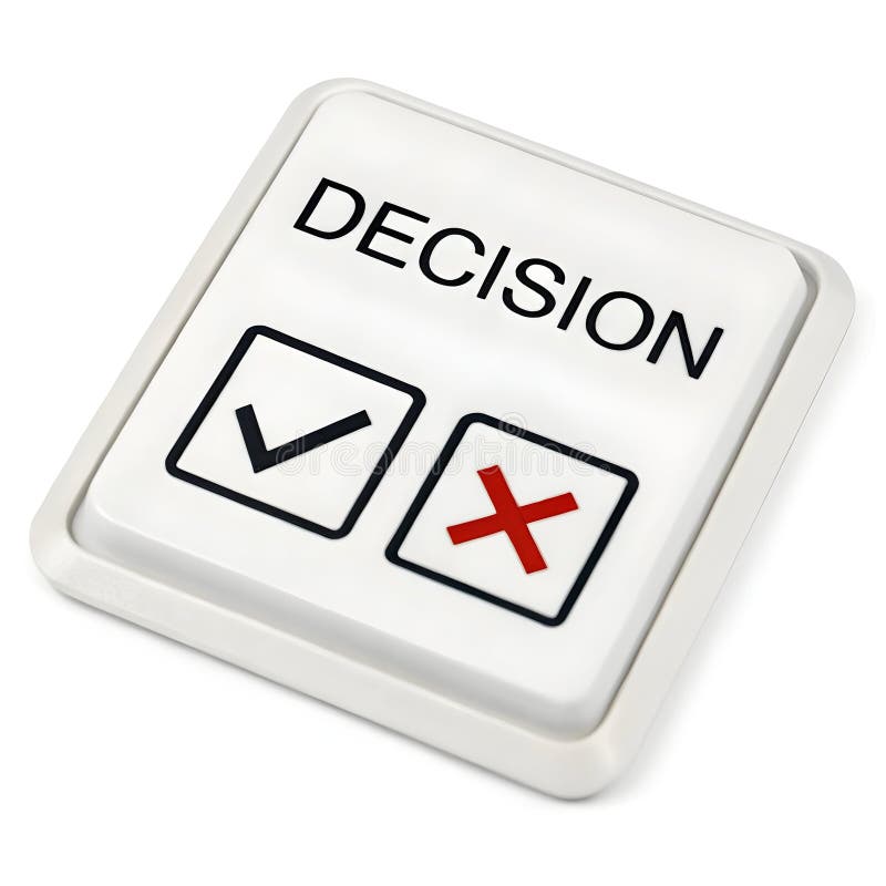 Decision Icon Isolated on White Background Stock Illustration ...