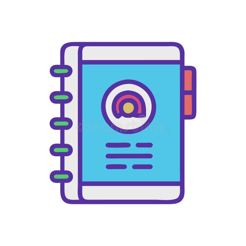 Icon Representing Digital Address Books Stock Vector - Illustration of ...