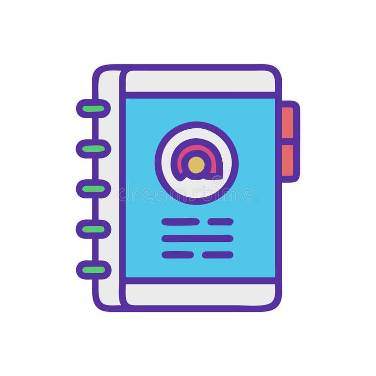 Icon Representing Digital Address Books Stock Vector - Illustration of ...