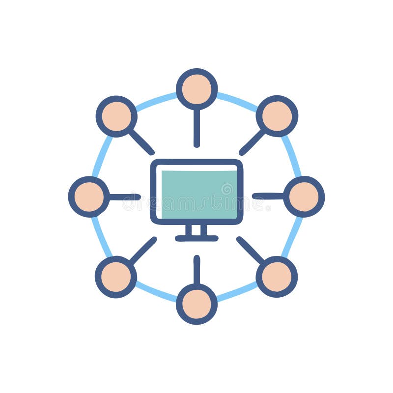 Icon Representing Digital Networks Stock Vector - Illustration of ...