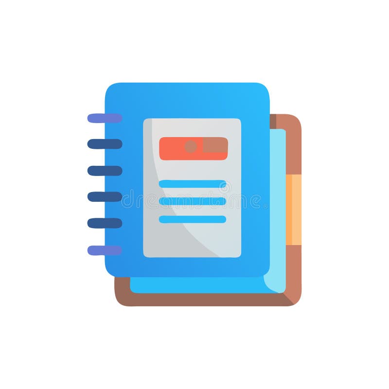 Digital Notebook Icon for Learning Environments Stock Illustration ...