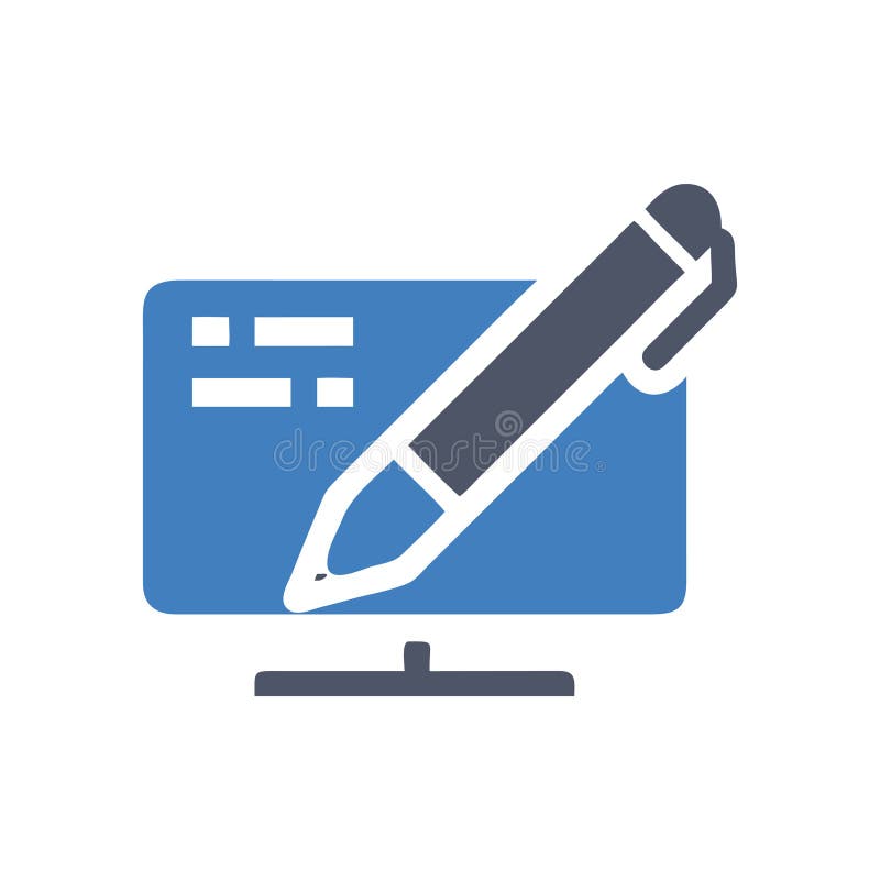 Icon Representing Digital Pens Stock Vector - Illustration of ...