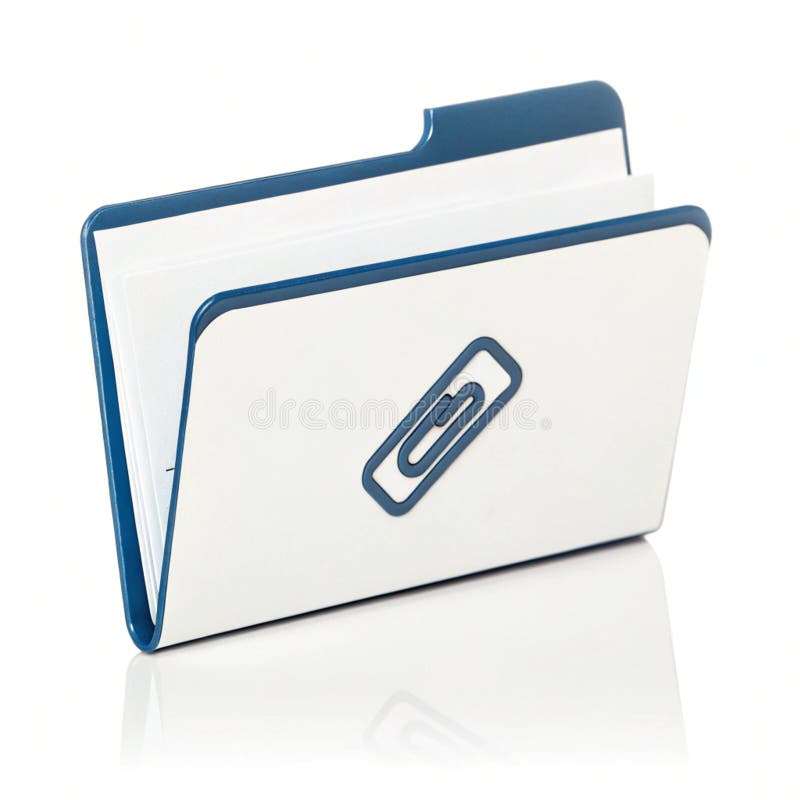 Document Folder Icon Isolated on White Background Stock Illustration ...
