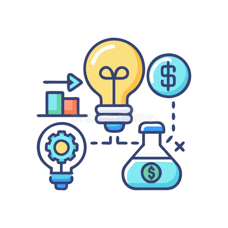 Dynamic Business Innovation Lab Icon Stock Vector - Illustration of ...