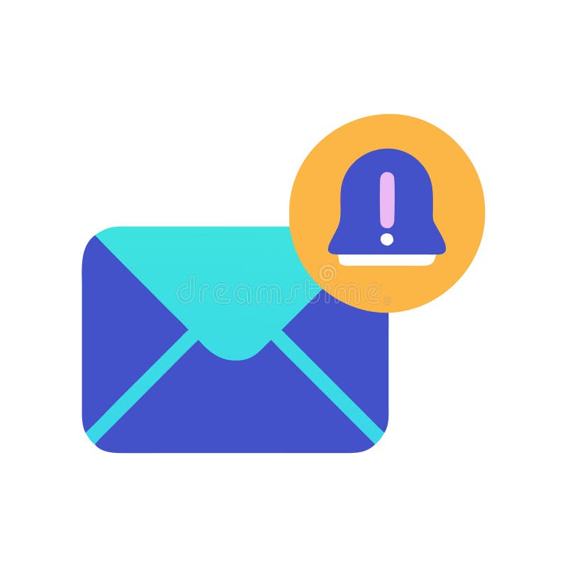 Icon Representing Email Alerts Stock Vector - Illustration of design ...