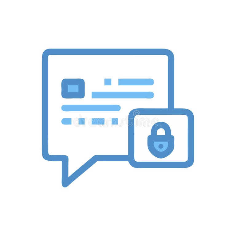 Icon Representing Encrypted Messages Stock Vector - Illustration of ...