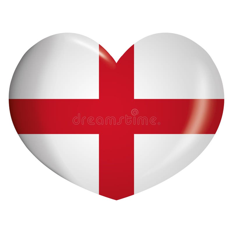 England Heart Flag stock vector. Illustration of passion - 8240278